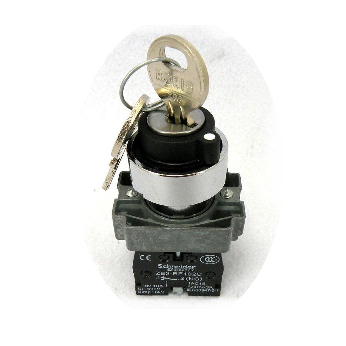 ZB2-BE101C 2 Position Normally Open Normally Closed key operated Rotar ...