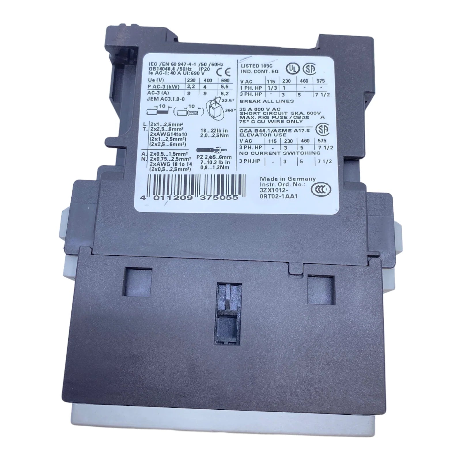 Power Contactor for Reliable Motor Control Systems