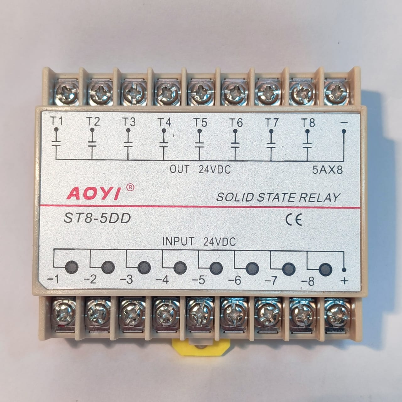 AOYI ST8‑5DD 8‑Channel 24VDC Solid State Relay Module - industryparts.pk